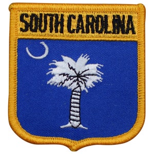 South Carolina Patch - Embroidered Flag Shield Badge 2.75" (iron On) - Etsy