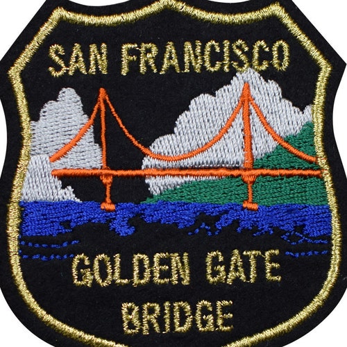 San Francisco Patch Golden Gate Bridge California Badge - Etsy