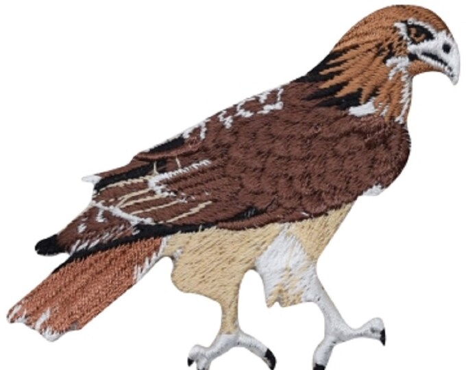 Red Tail Hawk Applique Patch Talons Majestic Bird Badge | Etsy