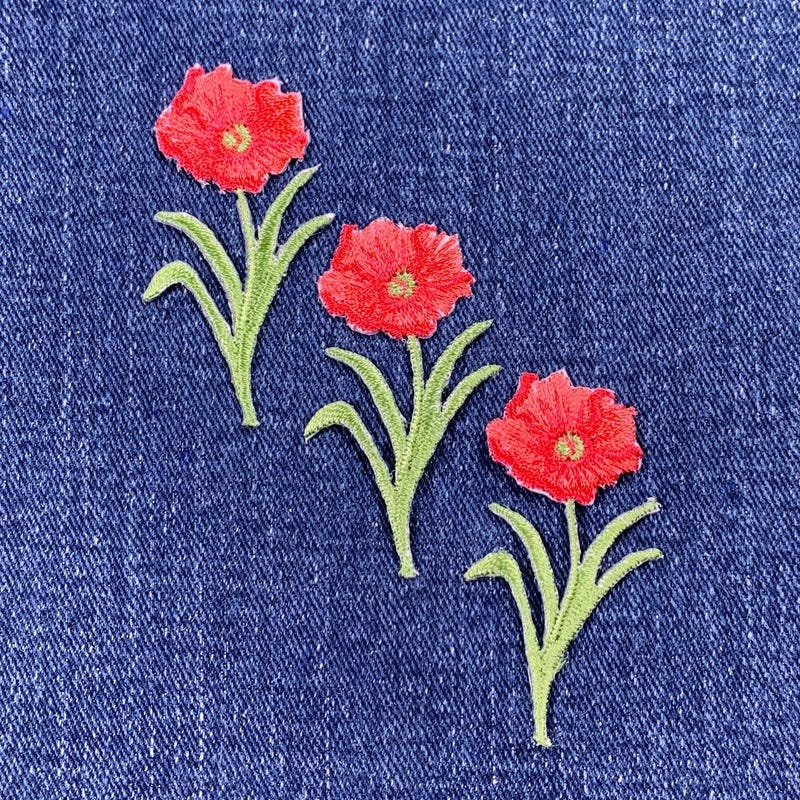 Poppy Applique - Etsy