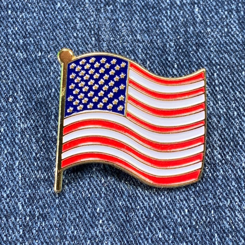 American Flag Lapel Pins - Etsy