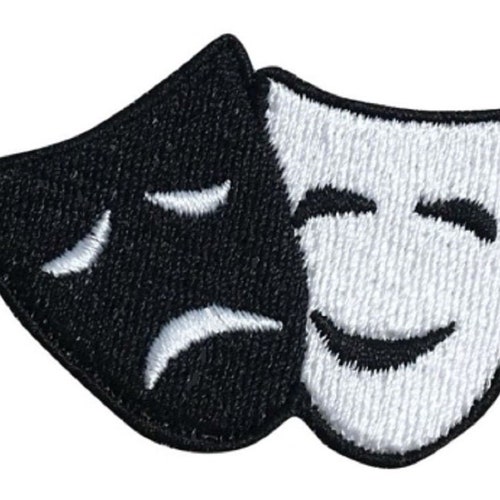 Comedy & Tragedy Applique Patch Drama Theater Acting Play - Etsy