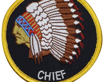 Indian Chief Patch | Etsy
