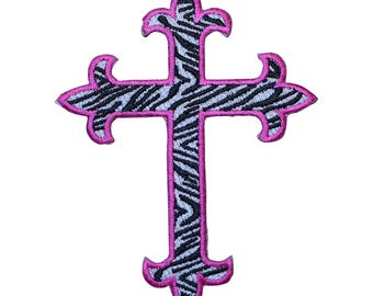 Zebra print cross | Etsy