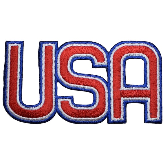 USA Letters Applique Patch Olympics United States Script - Etsy