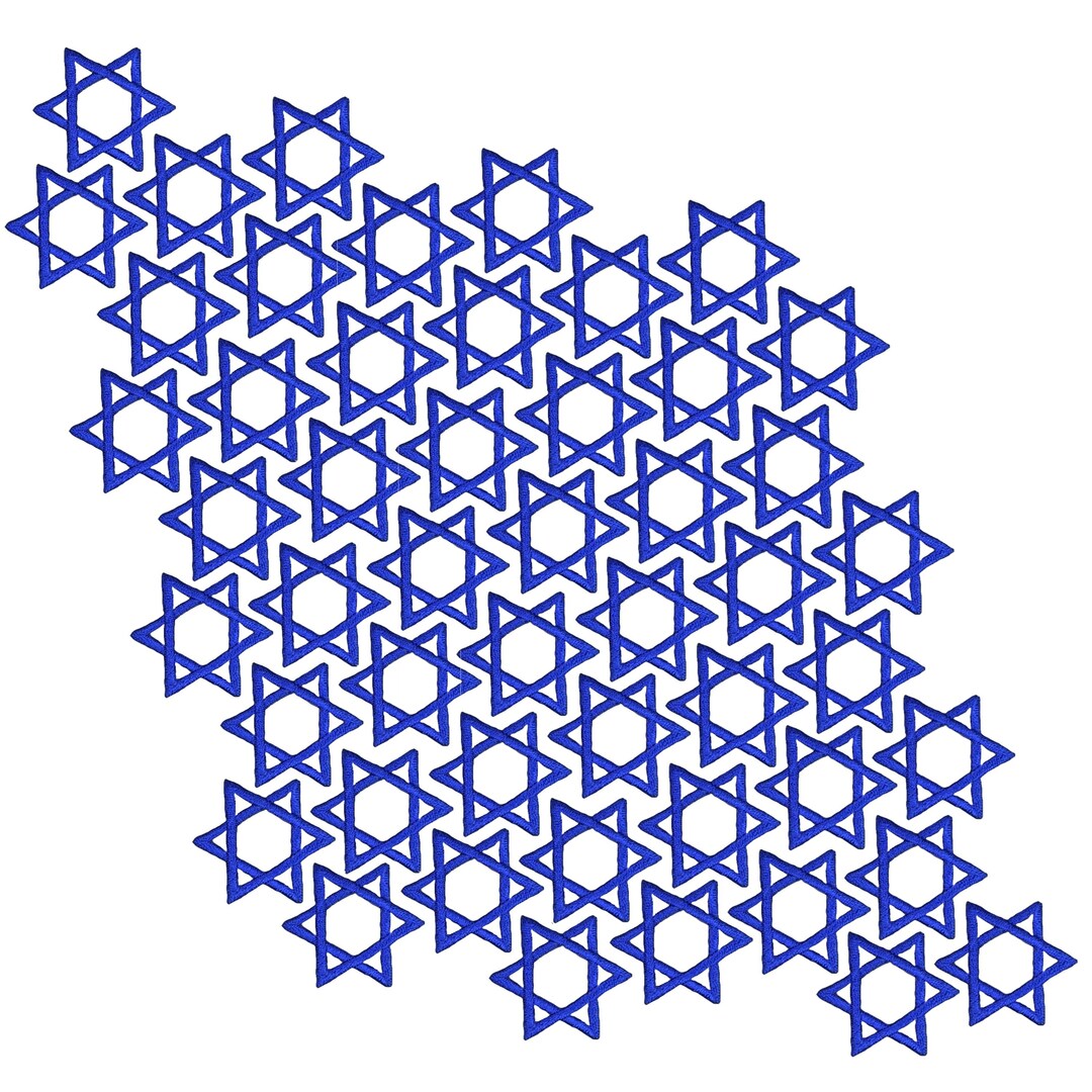 50-pack Mini Blue Star of David Applique Patch - Jewish Symbol Judaism ...