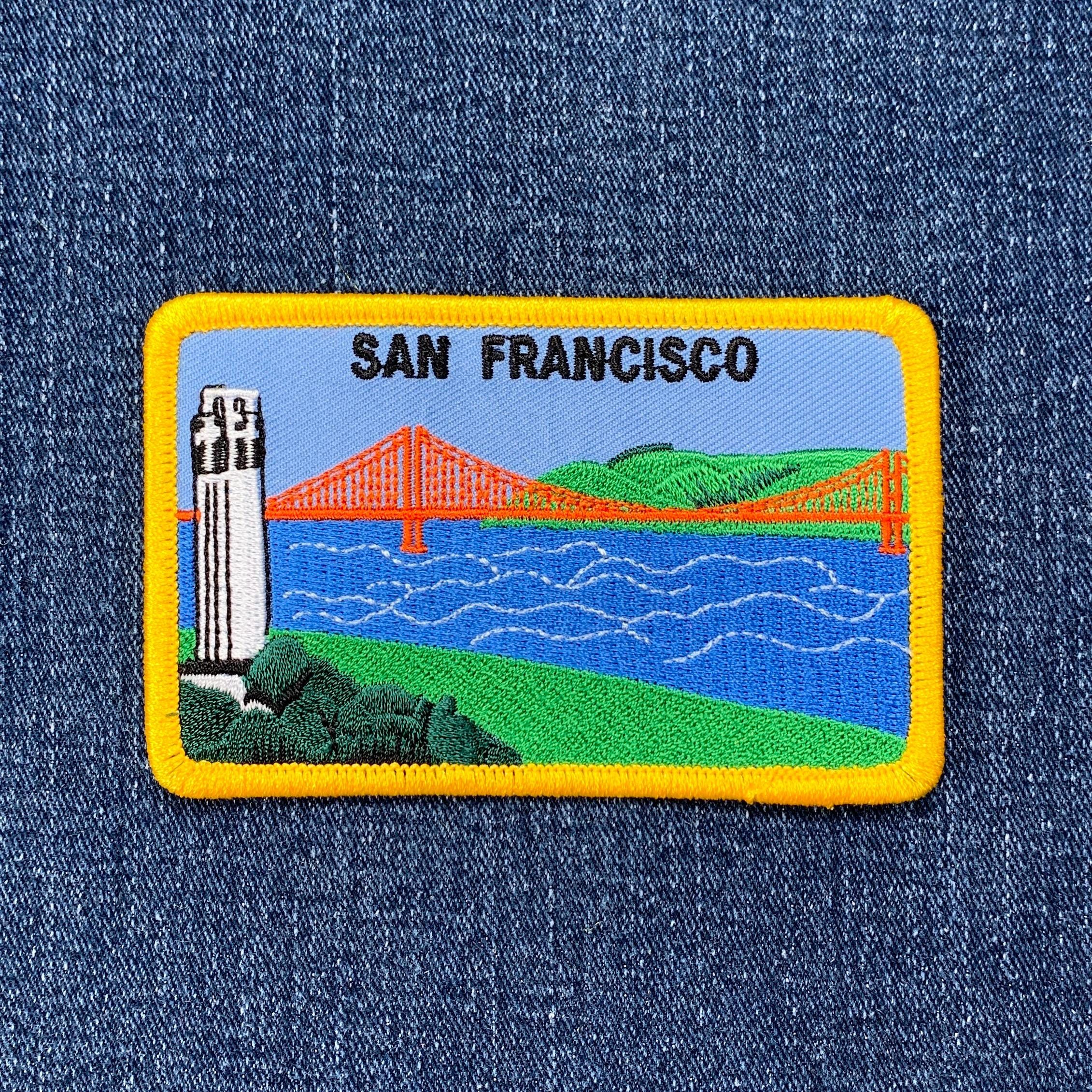 San Francisco Patch - Golden Gate Bridge, Coit Tower, SF Bay 4" (iron ...