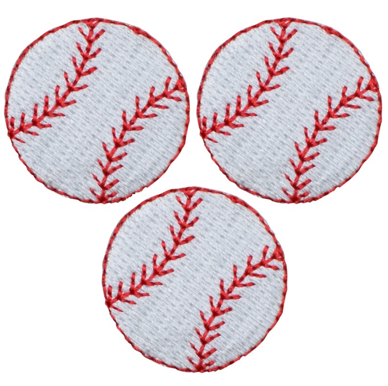 Mini Baseball Applique Patch Sports Ball Badge 1-1/8 3-pack, Iron On - Etsy
