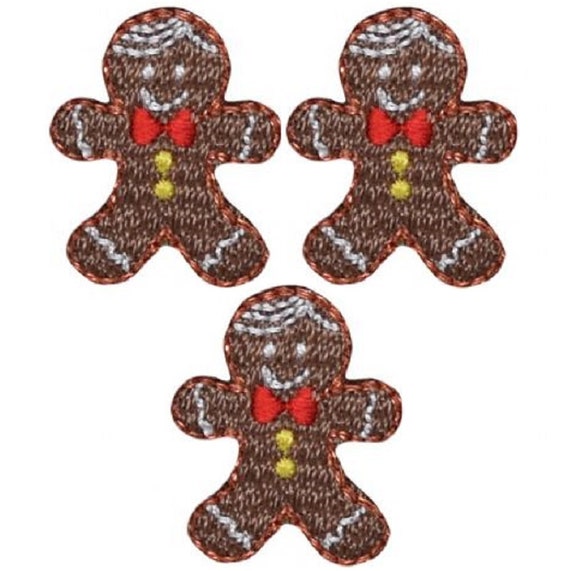 Mini Gingerbread Man Applique Patch Christmas Cookie - Etsy
