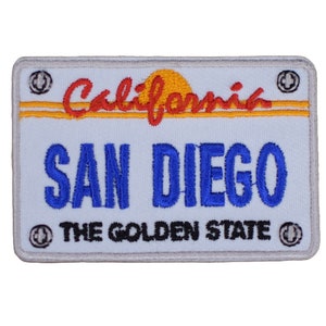 San Diego Patch - Embroidered California License Plate Badge 2.75 ...
