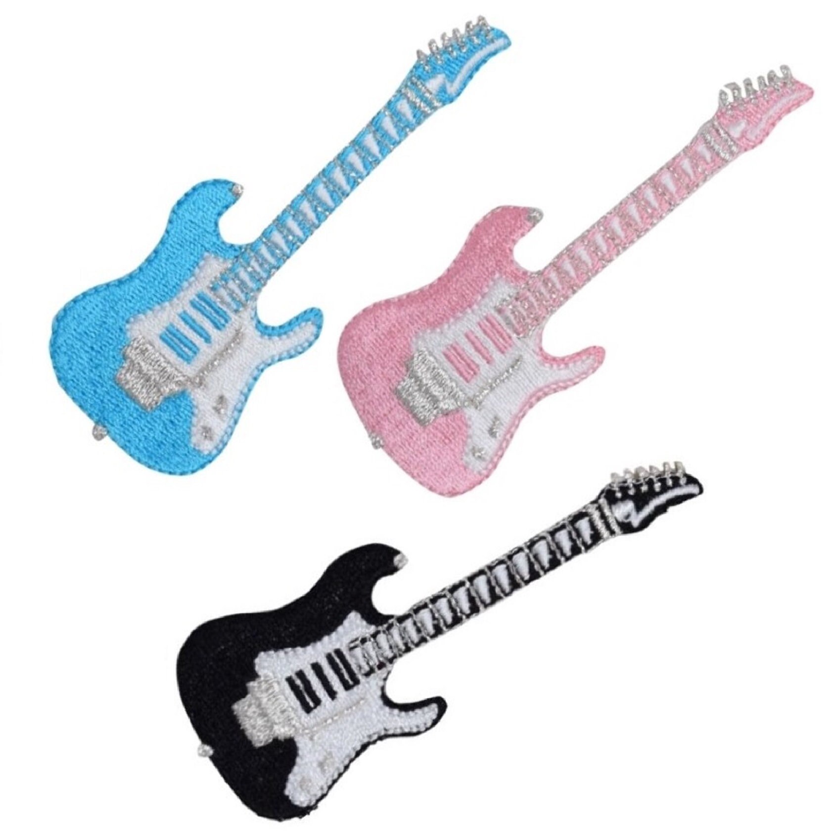 Electric Guitar Applique Patch Set Rock and Roll Blues Jazz - Etsy