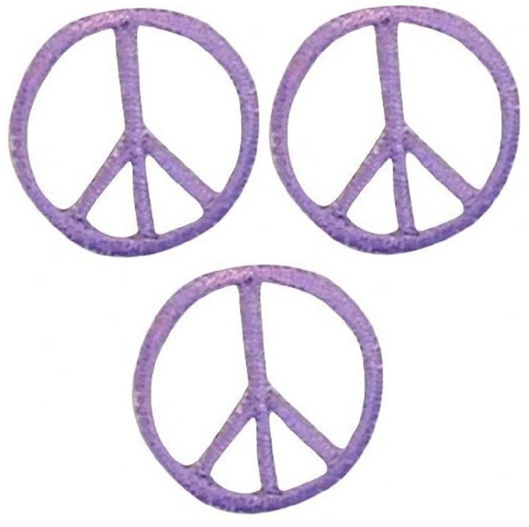 Mini Peace Sign Patch Applique Light Purple 1 3-pack - Etsy