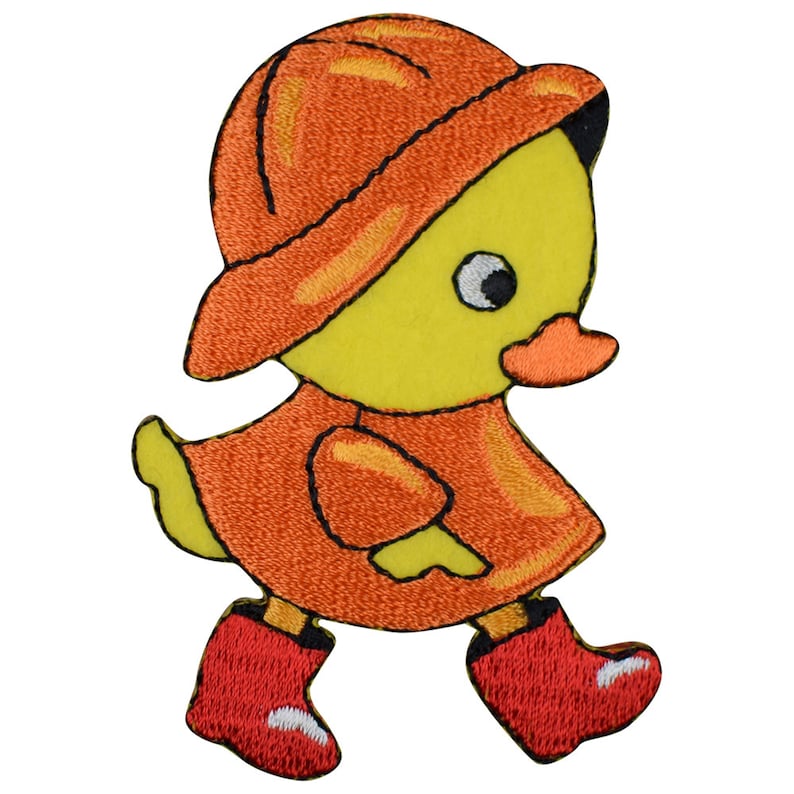 Duck in Rain Gear Applique Patch Rain Slicker Jacket Hat - Etsy