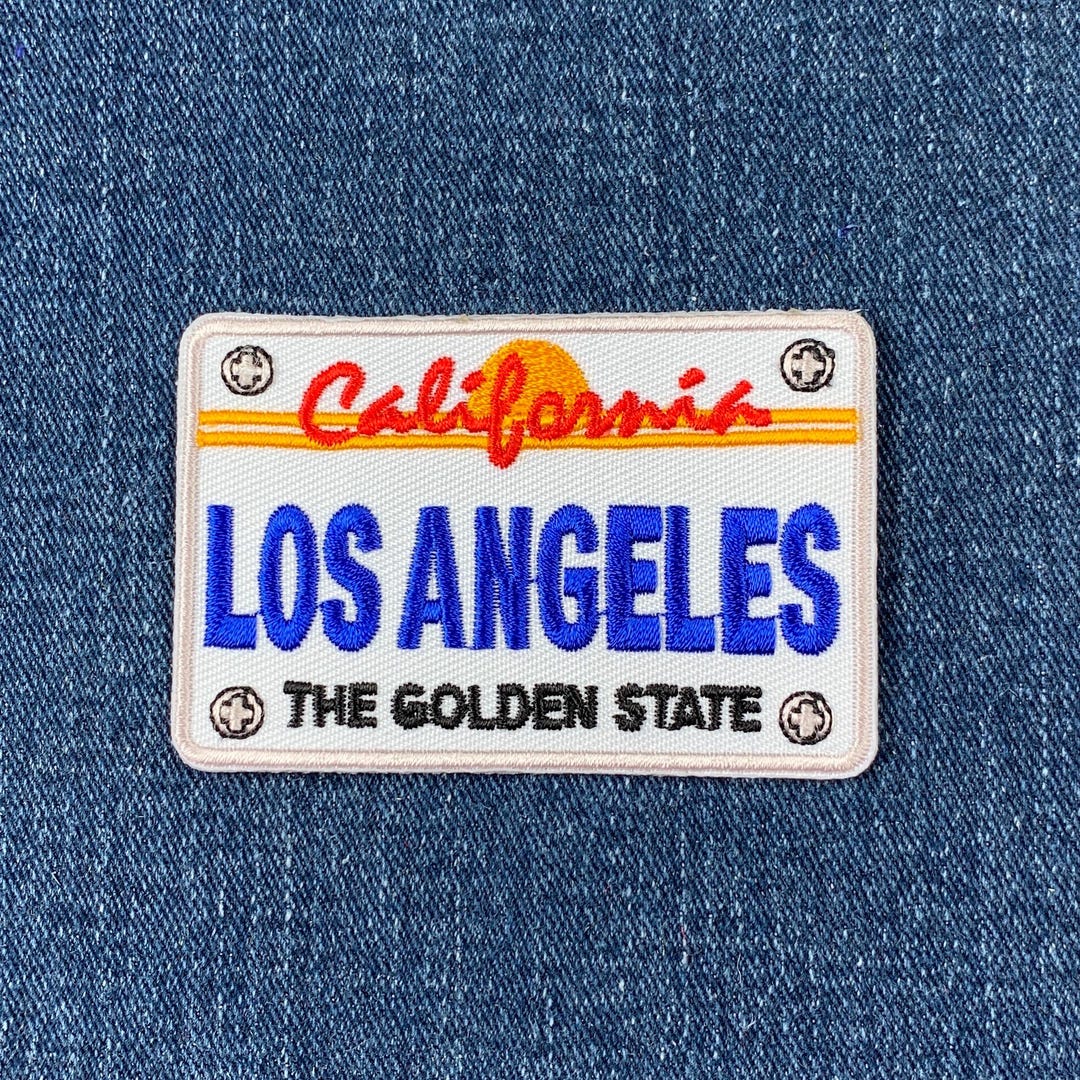 Los Angeles Patch - Embroidered California License Plate Badge 2.75 ...