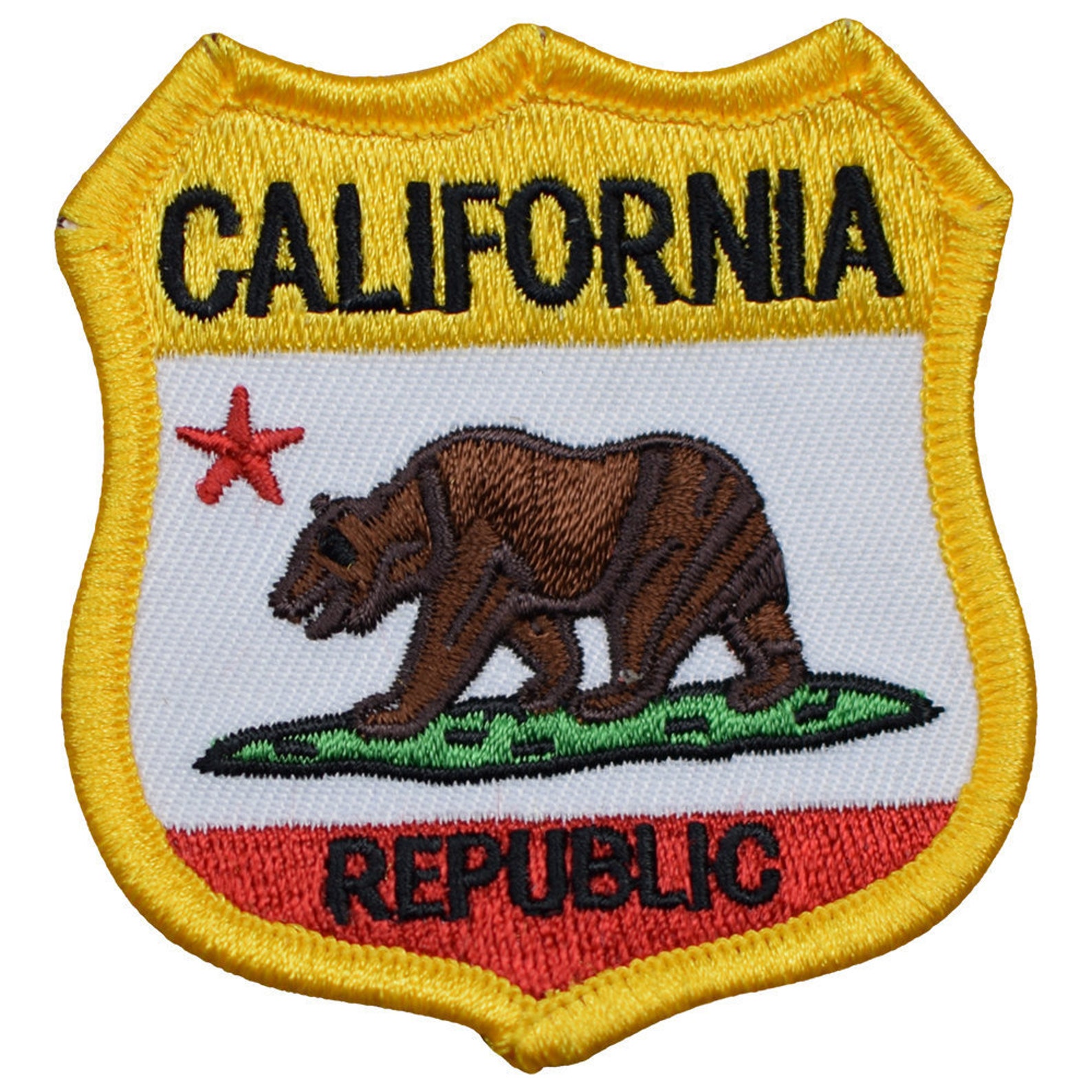 California Patch Grizzly Bear CA Republic Badge - Etsy