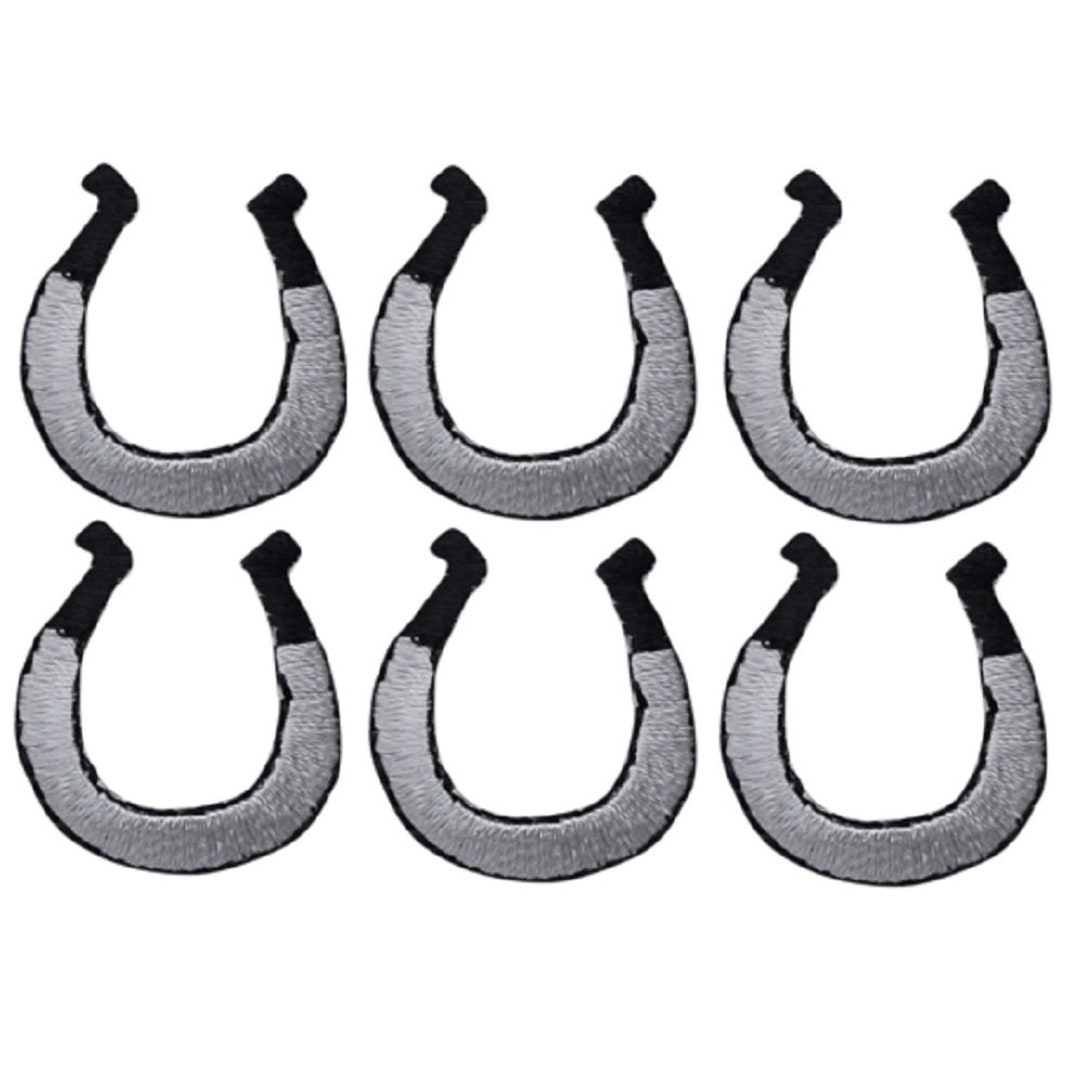 6-pack Horseshoe Applique Patch - Mini Horse Cowboy Western Embroidered ...