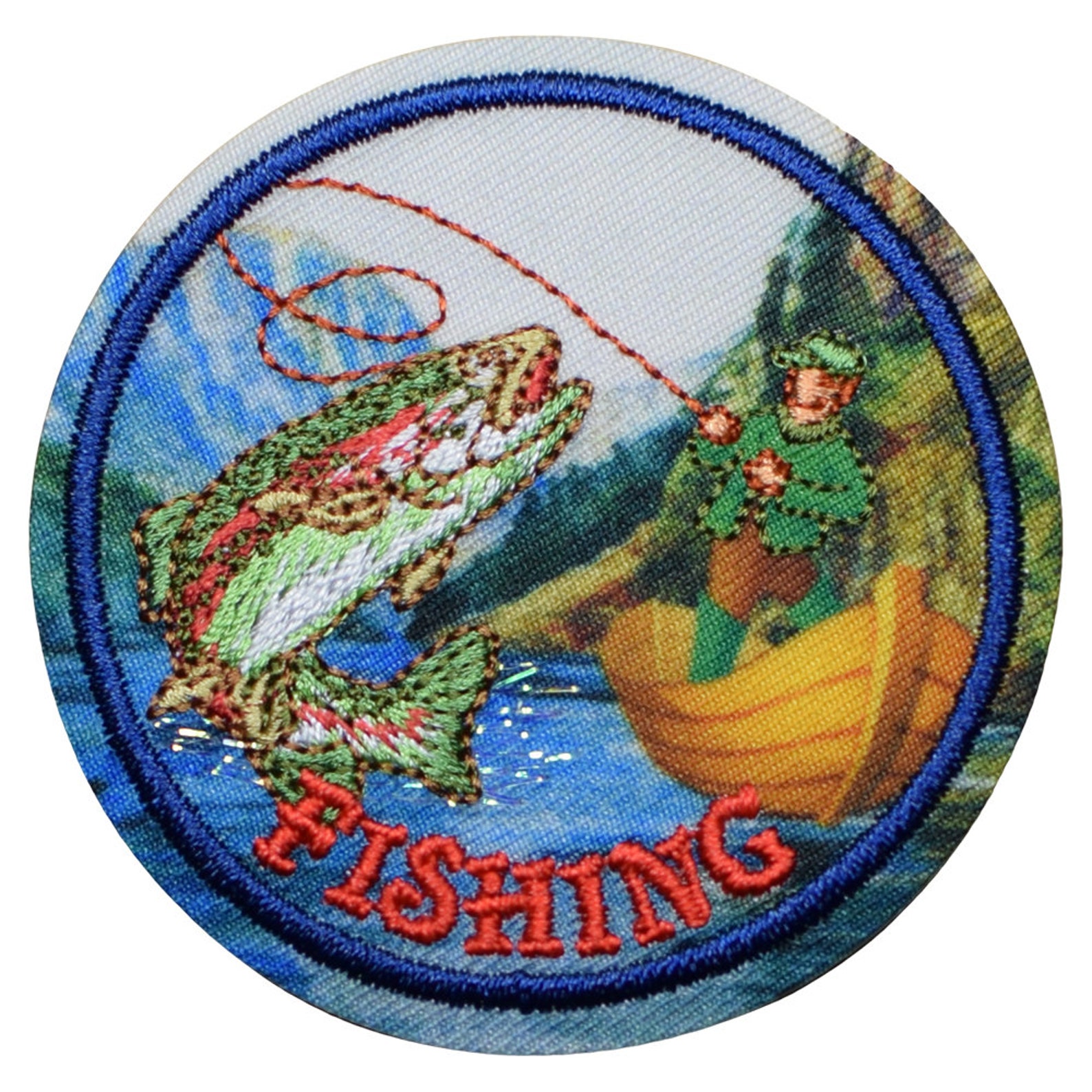 Fishing Patch Boat Fisherman Outdoors Badge 2.25 - Etsy