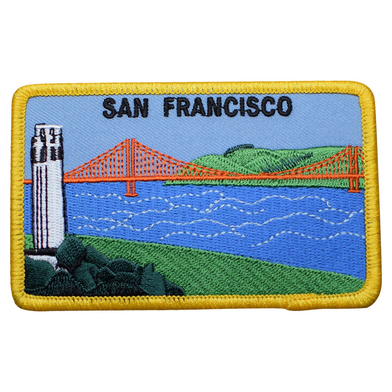 San Francisco Patch Golden Gate Bridge Coit Tower SF Bay | Etsy