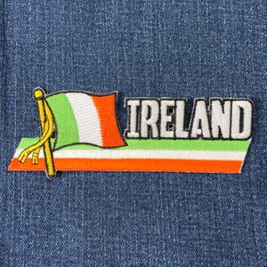 Ireland Patch - Belfast, Dublin, United Kingdom, Irish Flag 4.75" (iron ...