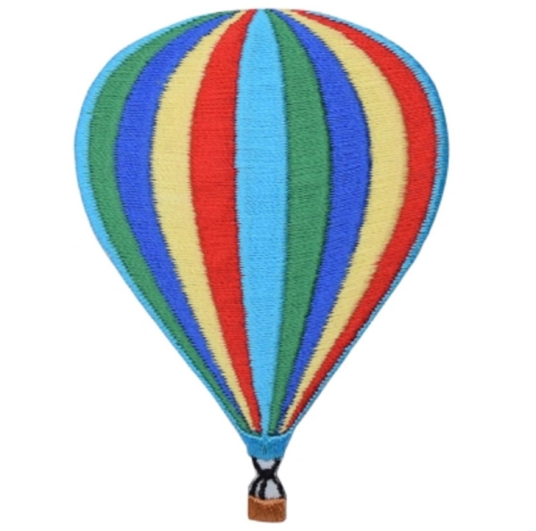 Hot Air Balloon Applique Patch - Flying, Balloon Ride Badge 3" (iron On ...
