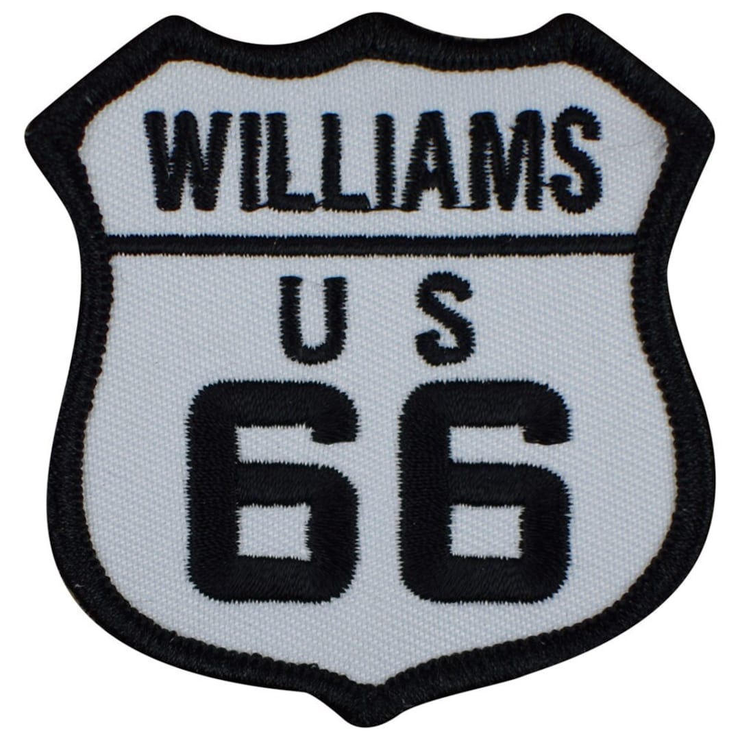 Williams Arizona Patch - Route 66 AZ Sign, Black & White 2.5" (iron On ...