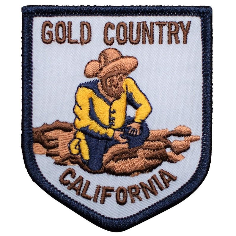 Gold Country California Patch - Placer Miner Panning Embroidered Mining ...