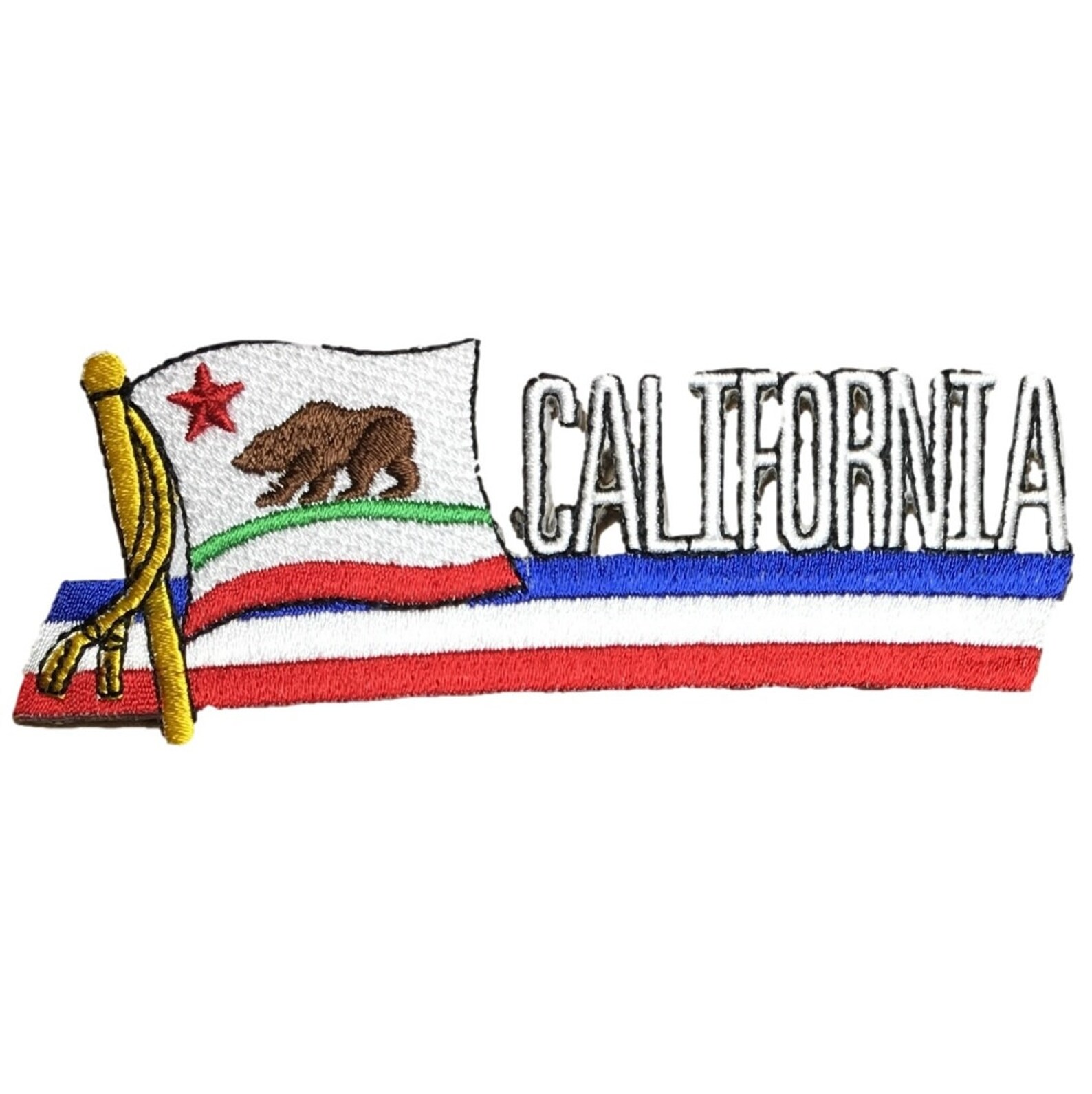 California Patch CA Flag Grizzly Bear 4.5 iron On - Etsy