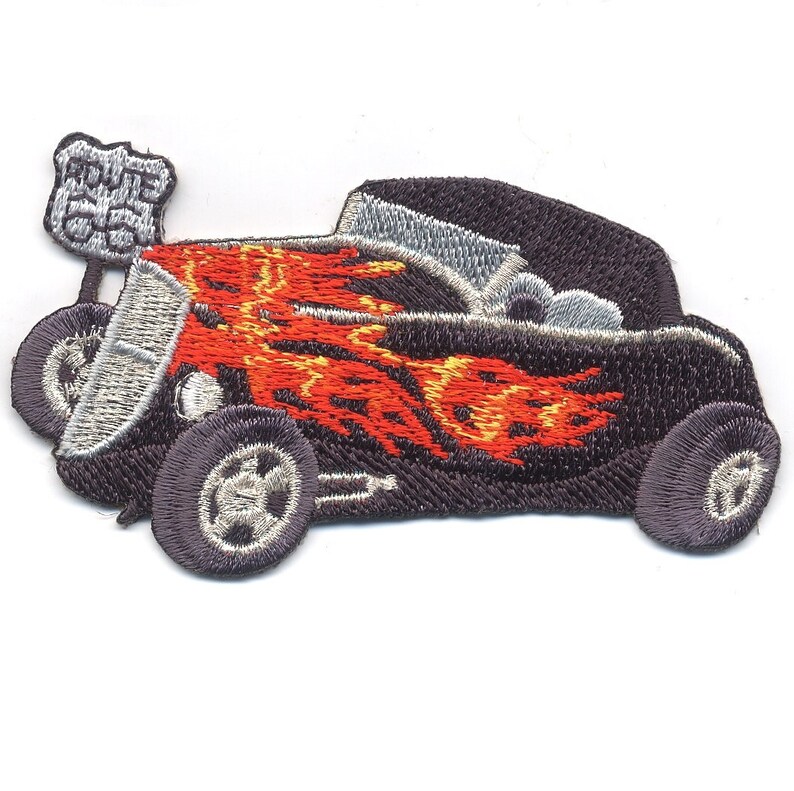 Hot Rod Applique Patch Ford Hi-Boy Classic Car Route 66 | Etsy