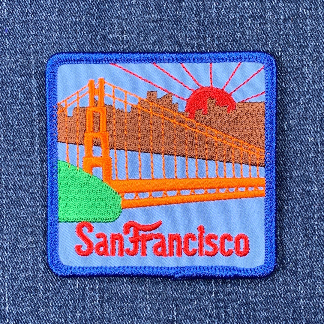San Francisco Patch - Embroidered Golden Gate Bridge California Badge 3 ...