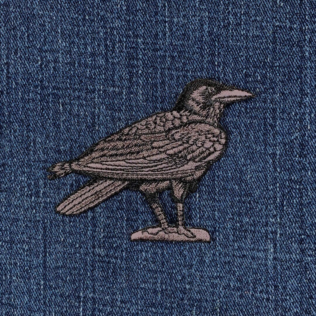 Raven Applique Patch - Embroidered Bird Badge 3" (iron On) - Etsy