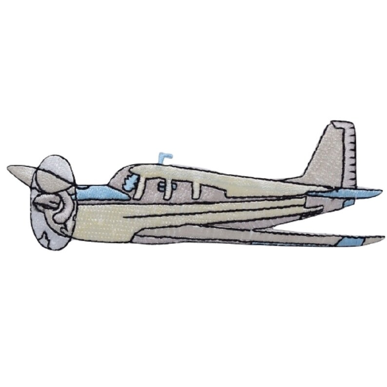 Airplane Applique Patch - Embroidered Aircraft Pilot Plane Badge 4.25 ...