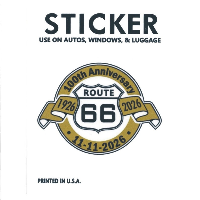 100th Anniversary Route 66 Sticker Fade Resistant UV - Etsy