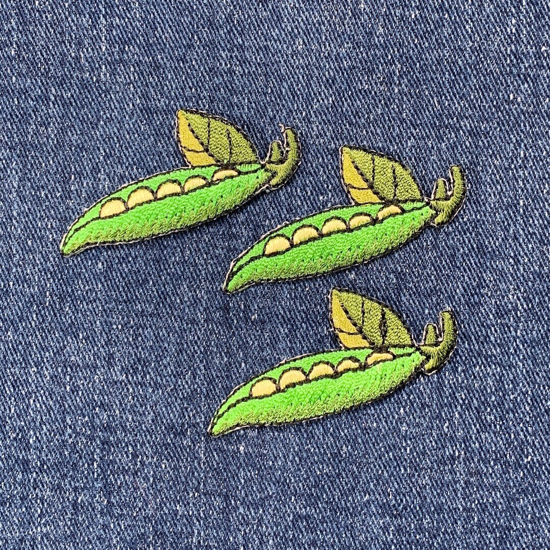 Sweet Peas Applique Patch - Embroidered Farm & Garden Badge 1.75" (iron ...
