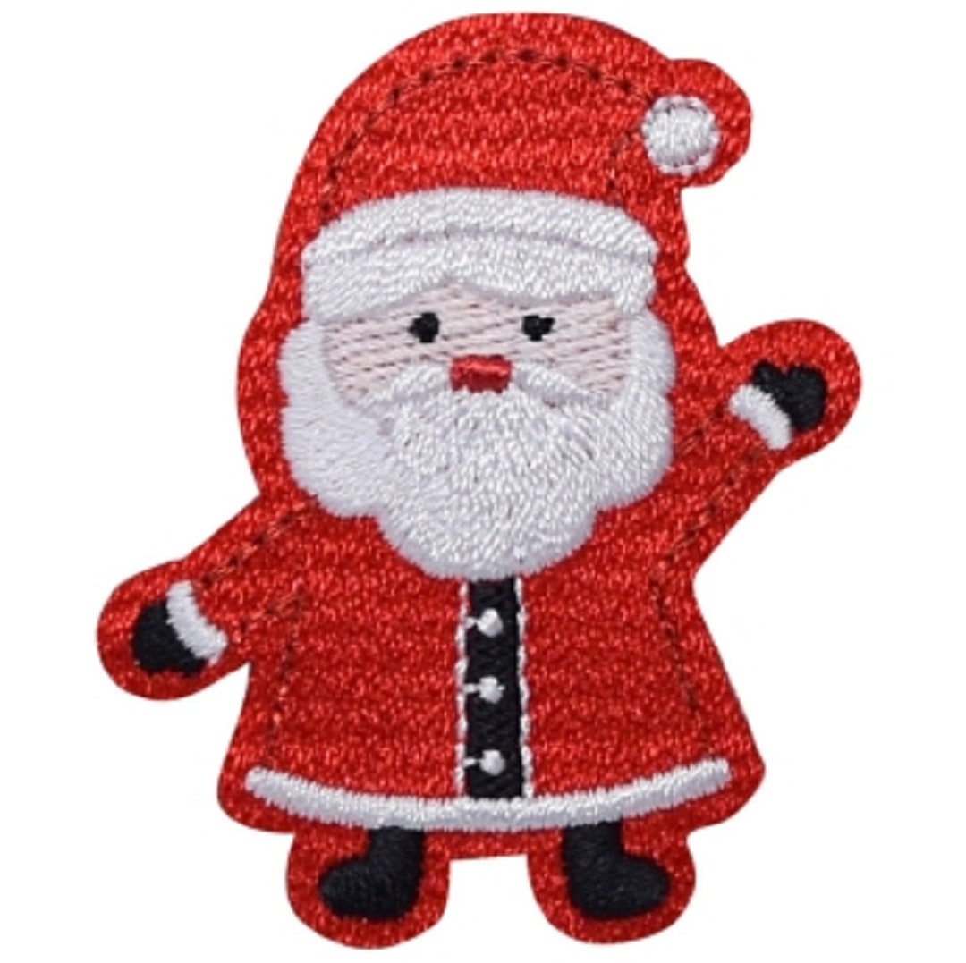 Santa Claus Applique Patch St Nick, Christmas Holiday Badge 2-1/8 iron ...