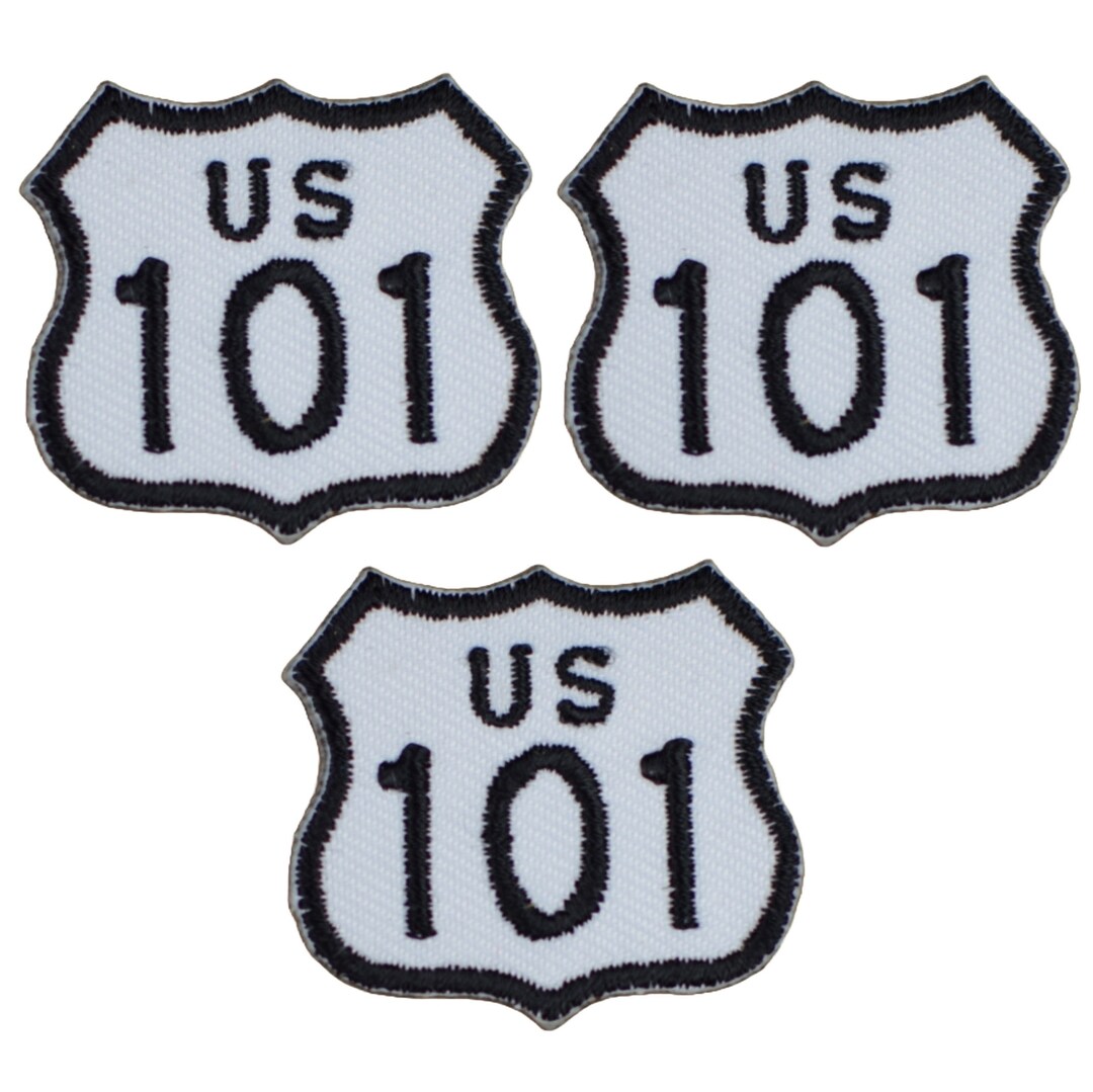 Mini Highway 101 Patch - California, Oregon, Washington 1-3/8" (3-pack ...