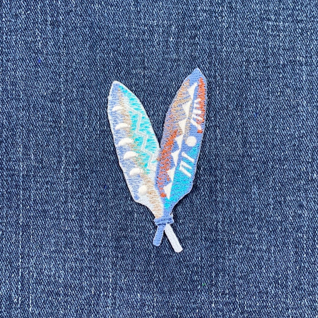 Southwest Feathers Applique Patch - Embroidered Native American Indian ...