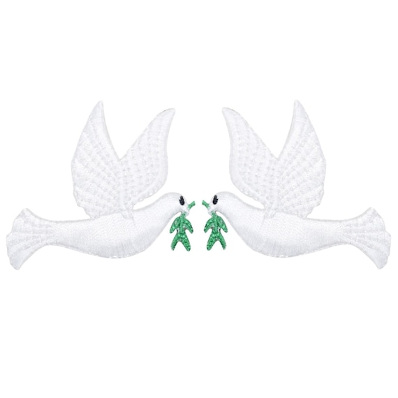 Peace Dove Applique Patch Set Olive Branch Bird 2-1/8 | Etsy