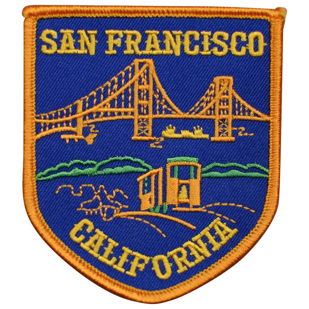 San Francisco Patch Golden Gate Bridge, California, Cable Car 3.5 iron ...