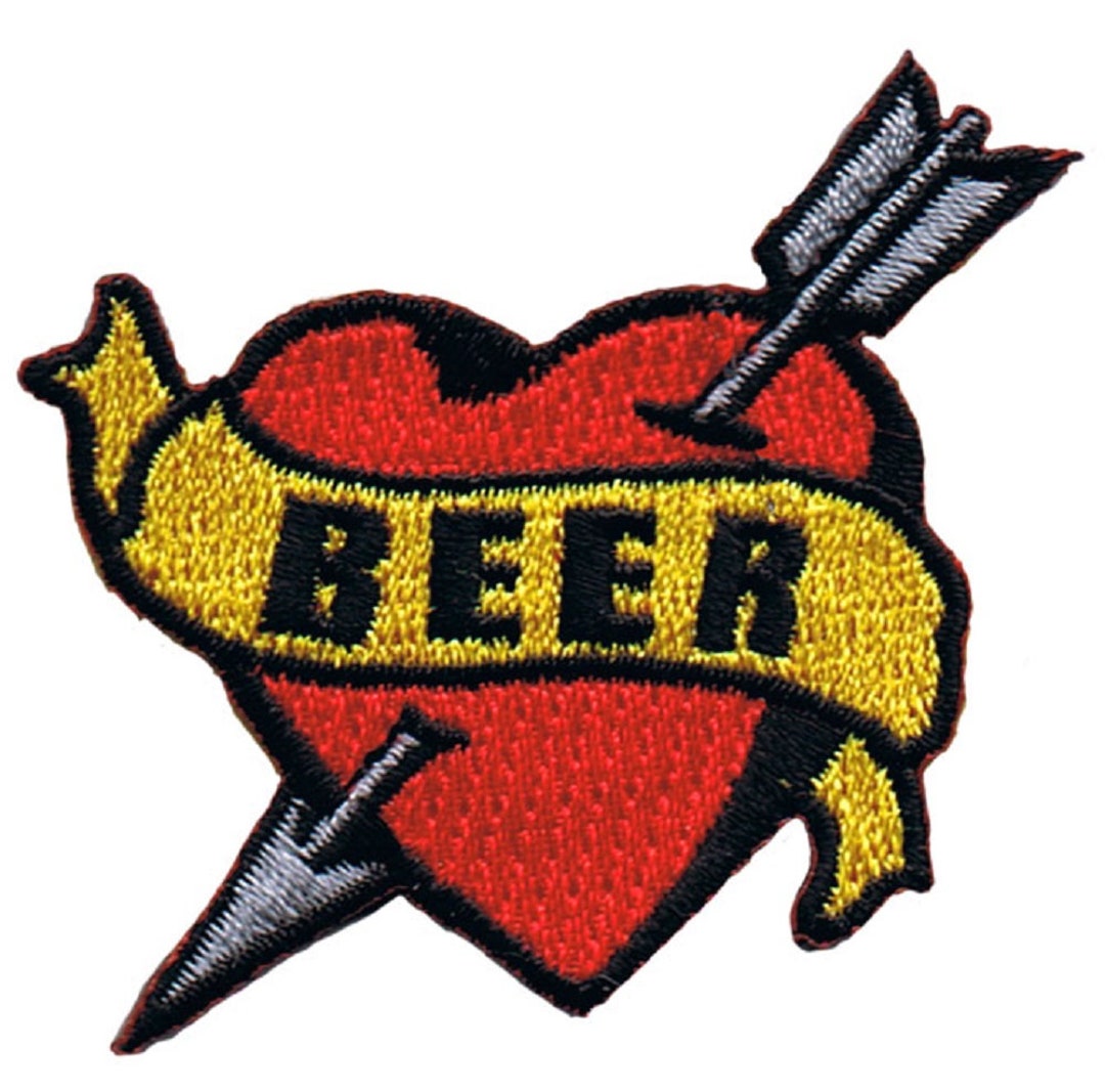 Beer Tattoo Applique Patch Pilsner, Pale Ale, IPA, Lager, Draught, Ale ...