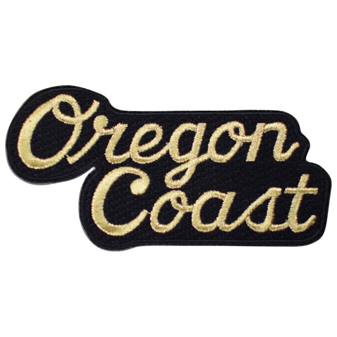 Oregon Coast Patch - Black, Gold OR Portland Eugene Badge 4" (iron On ...