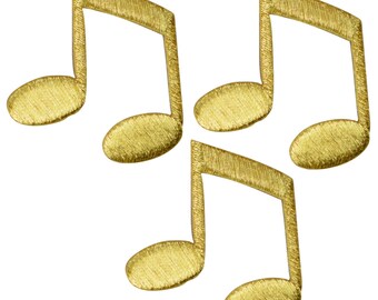 Oversized Gold Sequined Music Note Patch 7.25 X 4 - Etsy