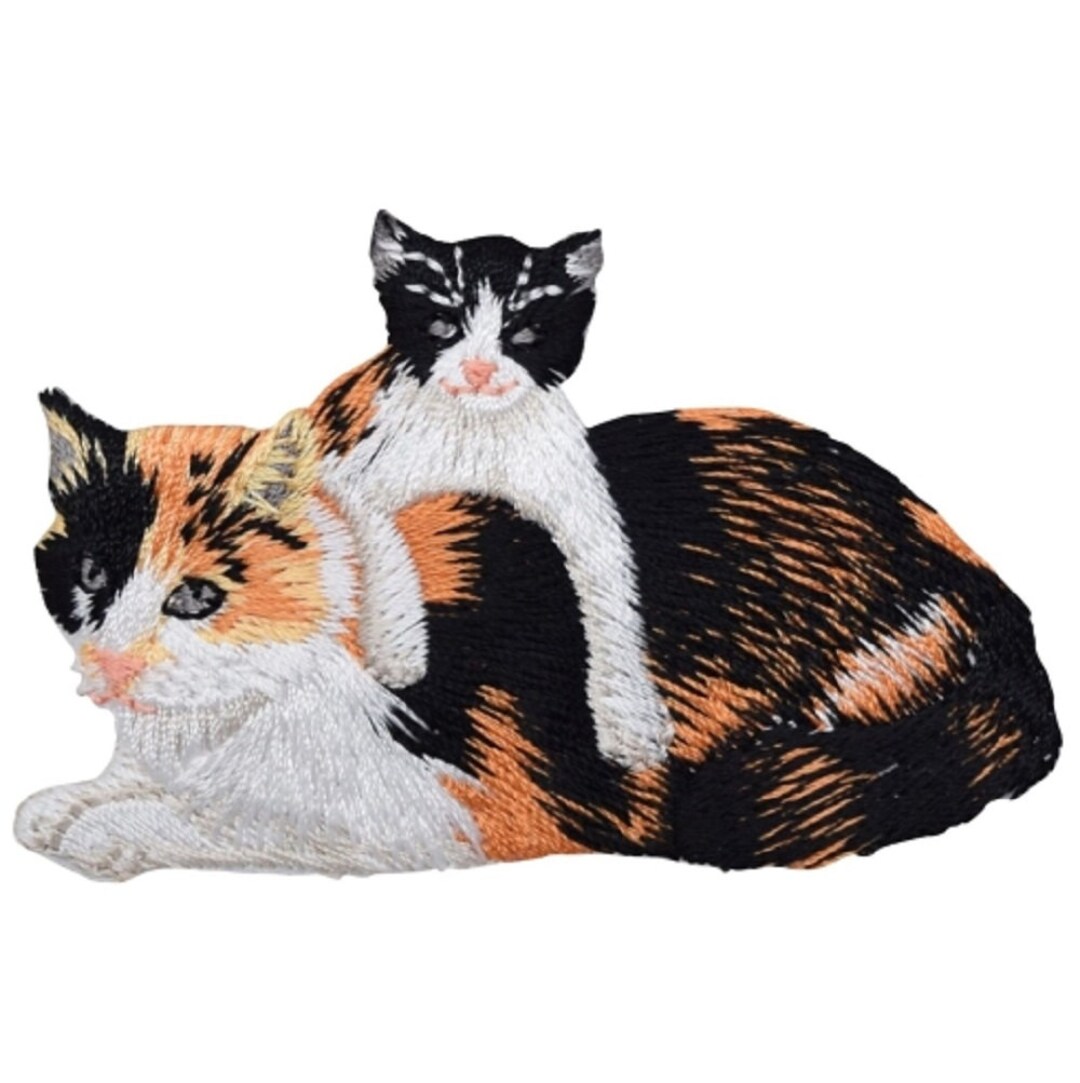 Kitty Cat Applique Patch Calico Cat, Kitten 3-3/8 iron On - Etsy