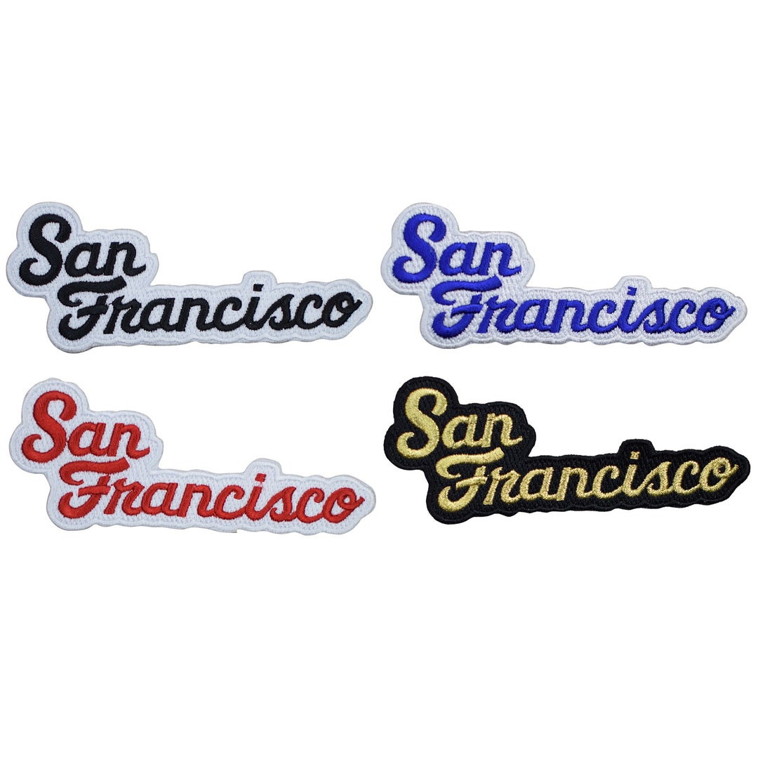 San Francisco Patch Set California SF Script Badge 4-5/8 4-pack or Sold ...