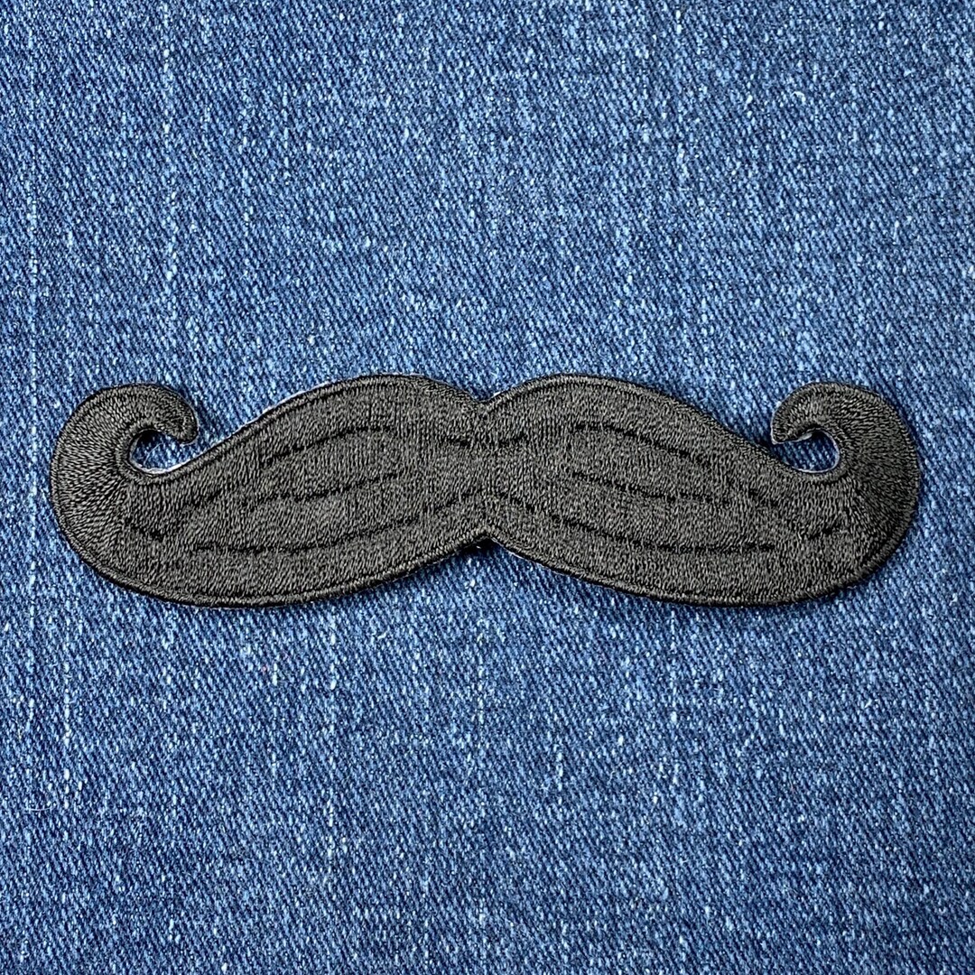 Mustache Applique Patch - Men's Grooming Handlebar Facial Hair ...