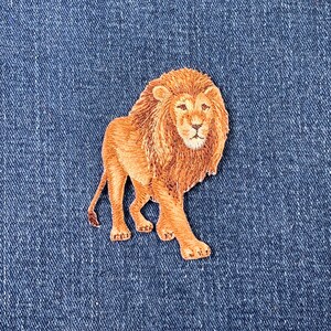 Lion Applique Patch Leo, Zookeeper Badge 2.75 iron On - Etsy