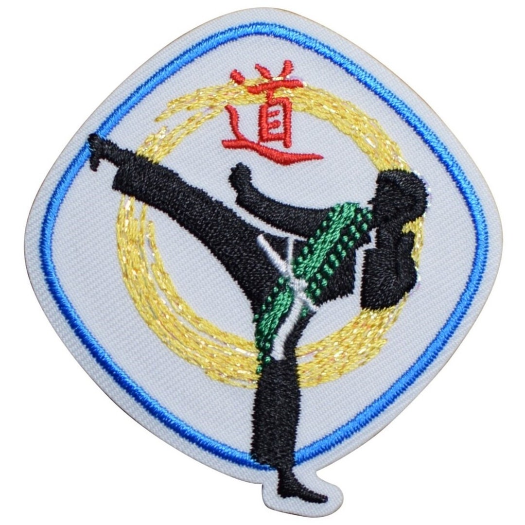 Martial Arts Applique Patch - Karate Judo Taekwondo Kung Fu Badge 2-3/8 ...