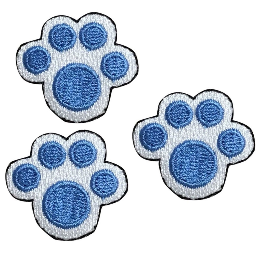 Mini Puppy Paw Print Applique Patch - Dog Prints, Paws 1.25" (3-pack ...