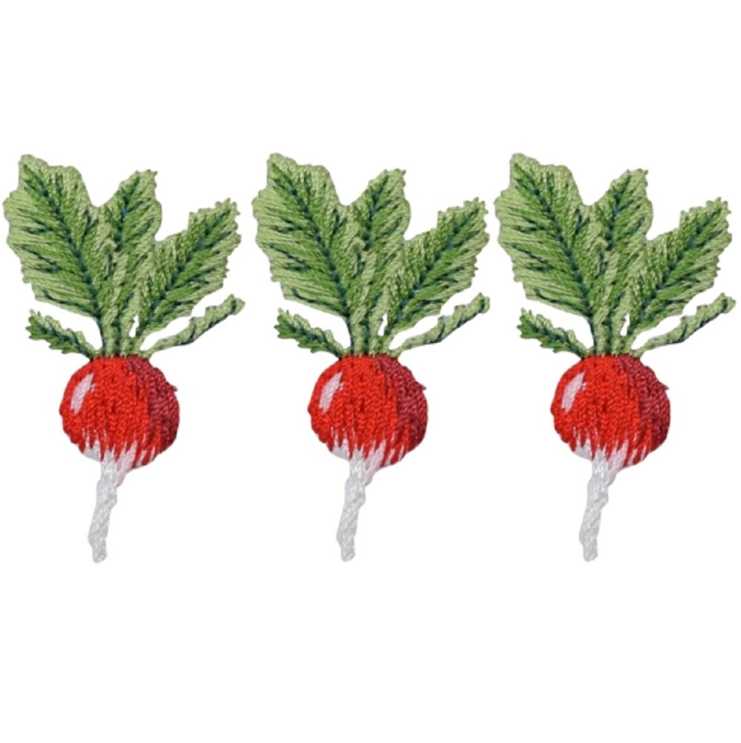 Radish Turnip Applique Patch - Vegetable, Food, Chef Badge 2" (3-pack ...