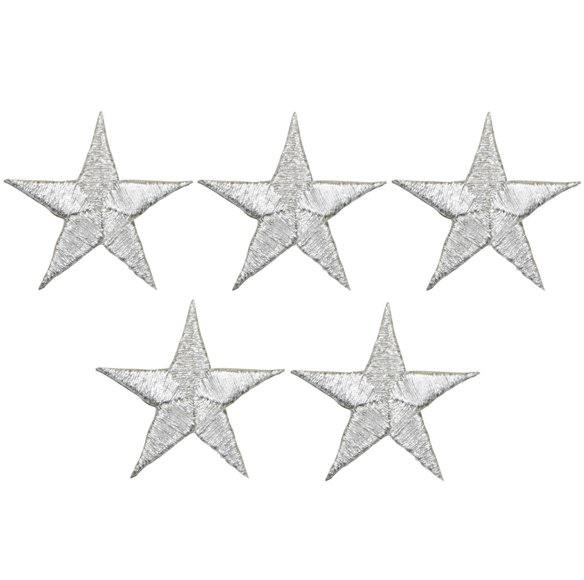 Star Applique Patch Silver 1.25 5-Pack Small Iron | Etsy