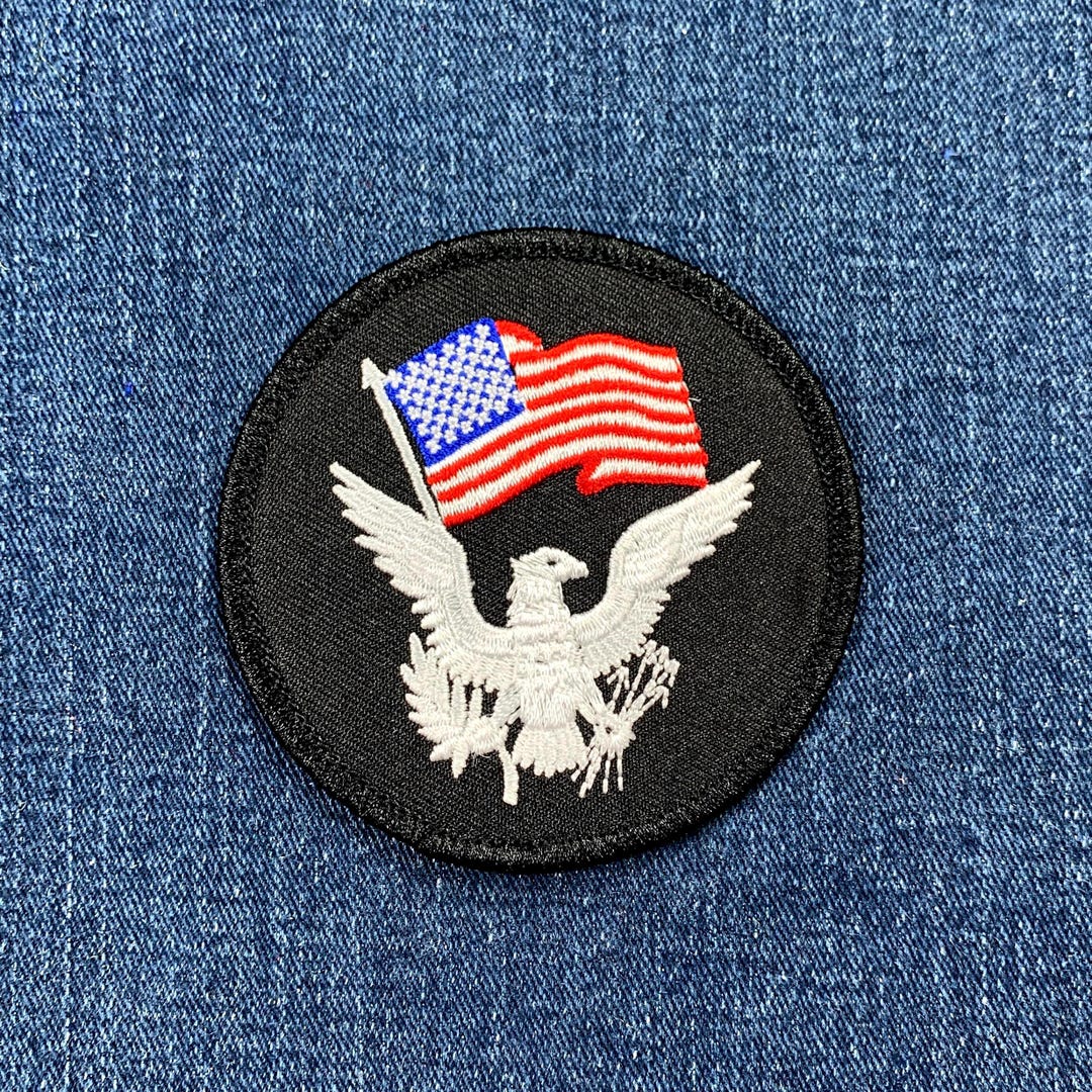 Embroidered USA Flag & Eagle Patch - Iron on - 3" Collectible Badge - Etsy